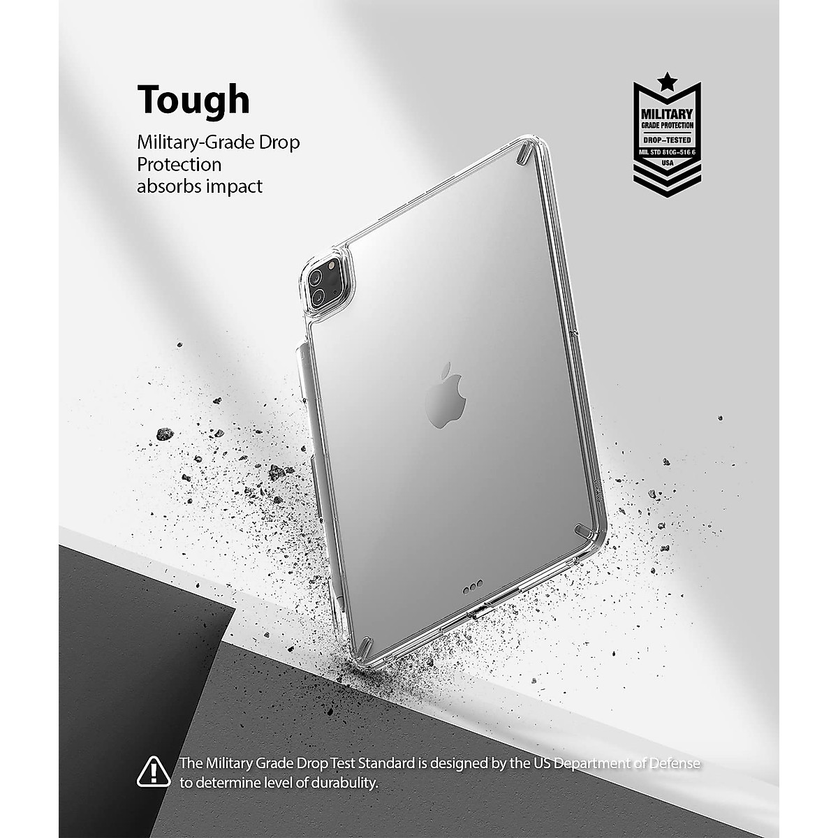 Ringke Fusion [Case + Pencil Holder] Compatible with iPad Pro 11 Inch Case (4th 2022, 3rd 2021, 2nd 2020, 1st 2018) Transparent Hard Back Shockproof Double Air Pocket Bumper - Clear