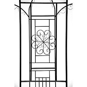 1. GO Steel Garden Arch, 8' High x 5'2" Wide, Garden Arbor for Various Climbing Plant, Outdoor Garden Lawn Backyard Gazebo