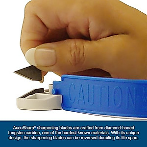 AccuSharp 003 Knife Sharpener Replacement Blades - High-Grade Industrial Tungsten Carbide Sharpener Blades - 2 Reversible Blades - 1 Pack