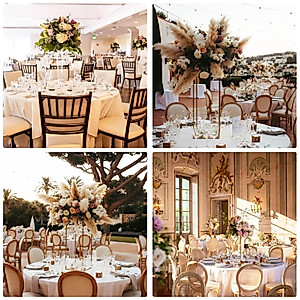 JALANCY 4 Pack Round Tablecloth 90 Inch White Polyester Round Table Cover for Round Tables Washable Decorative Fabric Table Covers for Wedding Dining Table Buffet Parties Banquet Decor