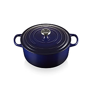 Le Creuset Enameled Cast Iron Signature Round Dutch Oven, 7.25 qt., Indigo