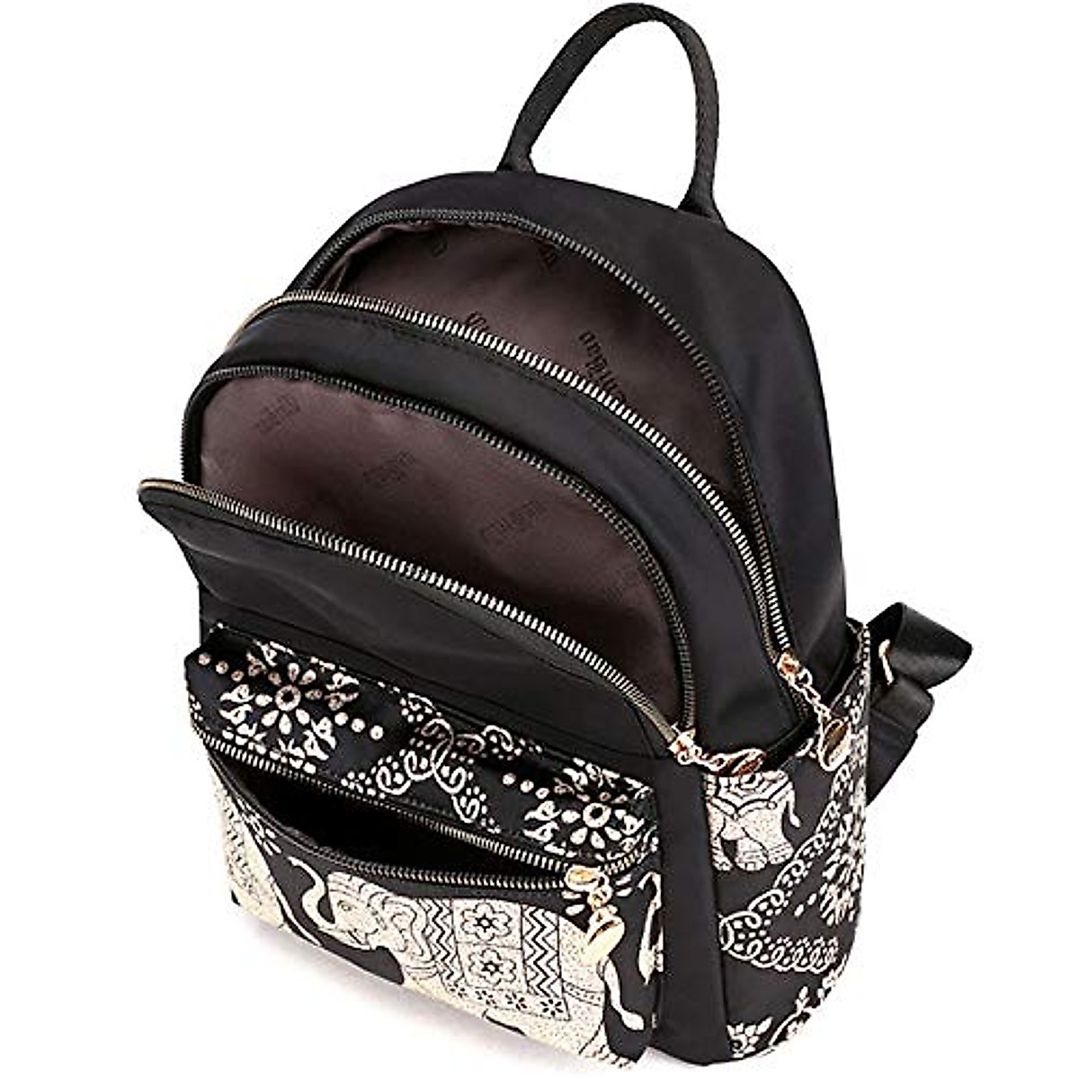 Van Caro Women Girls Mini Elephant Backpack Small Backpack School Bag Bookbag Casual Daily Travel Daypack