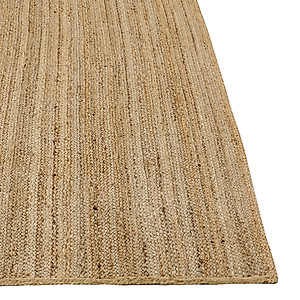 REDEARTH Rectangular Area Rug - Hand Woven Braided 100% Natural Jute - Artisan Made Boho Jute Rugs for Bedroom - Kitchen - Living Room - Farmhouse - Aesthetic Home Decor (8'x10' - Natural)