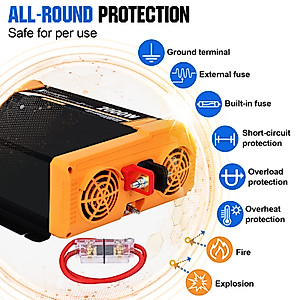 ECO-WORTHY 2.4KWH Solar Panel Kit 600W 12Volt System for RV Off Grid with Battery and Inverter: 600W Solar Panels + 40A MPPT Charge Controller + 12V 150Ah Lithium Battery + 12V 2000W Solar Inverter