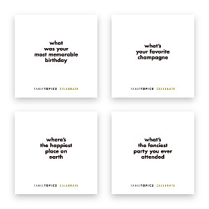 TableTopics Celebrate to Go - 40 Conversation Cards for Parties, Getting to Know You Game, Great Gift
