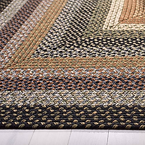 SAFAVIEH Braided Collection Area Rug - 6' x 9', Multi, Handmade Country Cottage Reversible, Ideal for High Traffic Areas in Living Room, Bedroom (BRD308A)