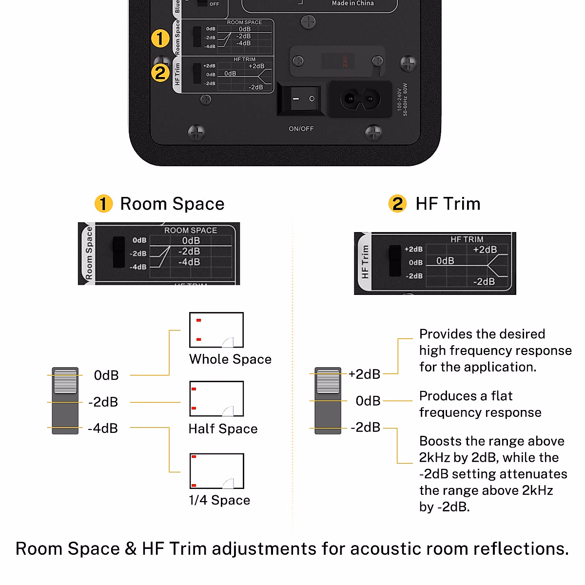 Donner Studio Monitors 3" Near Field Studio Monitors with CSR 5.0 Bluetooth, for Music Production, Live Streaming and Podcasting, 2-Pack Including Monitor Isolation Pads-New Version(Dyna3 Black)