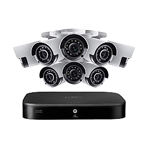 Lorex 4K Security Camera System, Ultra HD Indoor/Outdoor Analog Wired Bullet Cameras with Motion Detection Surveillance, Color Night Vision & Smart Home Compatibility, 1TB 8 -Channel DVR, 8 Cameras