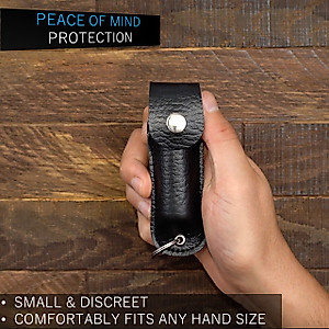 Police Magnum Keychain Pepper Spray Belt Clip Holsters - 2 Pack 1/2oz Maximum Heat Strength Self Defense- Made in The USA (Black)