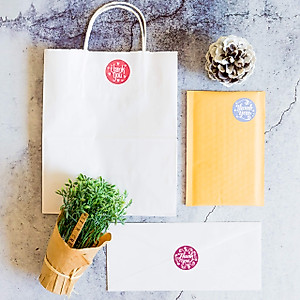 Youngever Thank You Stickers Rolls of 1240 pcs, 12 Unique Designs, 1.5 Inch, Thank You Sticker Roll Boutique Supplies for Business Packaging, Mailer Seal Stickers(620 Stickers Per Roll)