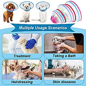 Vivifying Dog Cones for Small Dogs, Adjustable 5.7-8in Pet Cone, Lightweight Recovery Elizabethan Collar for Cats, Puppies and Mini Dogs (Blue)