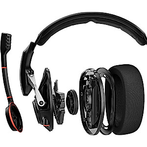 EPOS I SENNHEISER GSP 500 Wired Open Acoustic Gaming Headset, Noise-Cancelling Microphone, Adjustable Headband with Customizable Contact Pressure, Volume Control, PC + Mac + Xbox + PS4, Pro –Black/Red