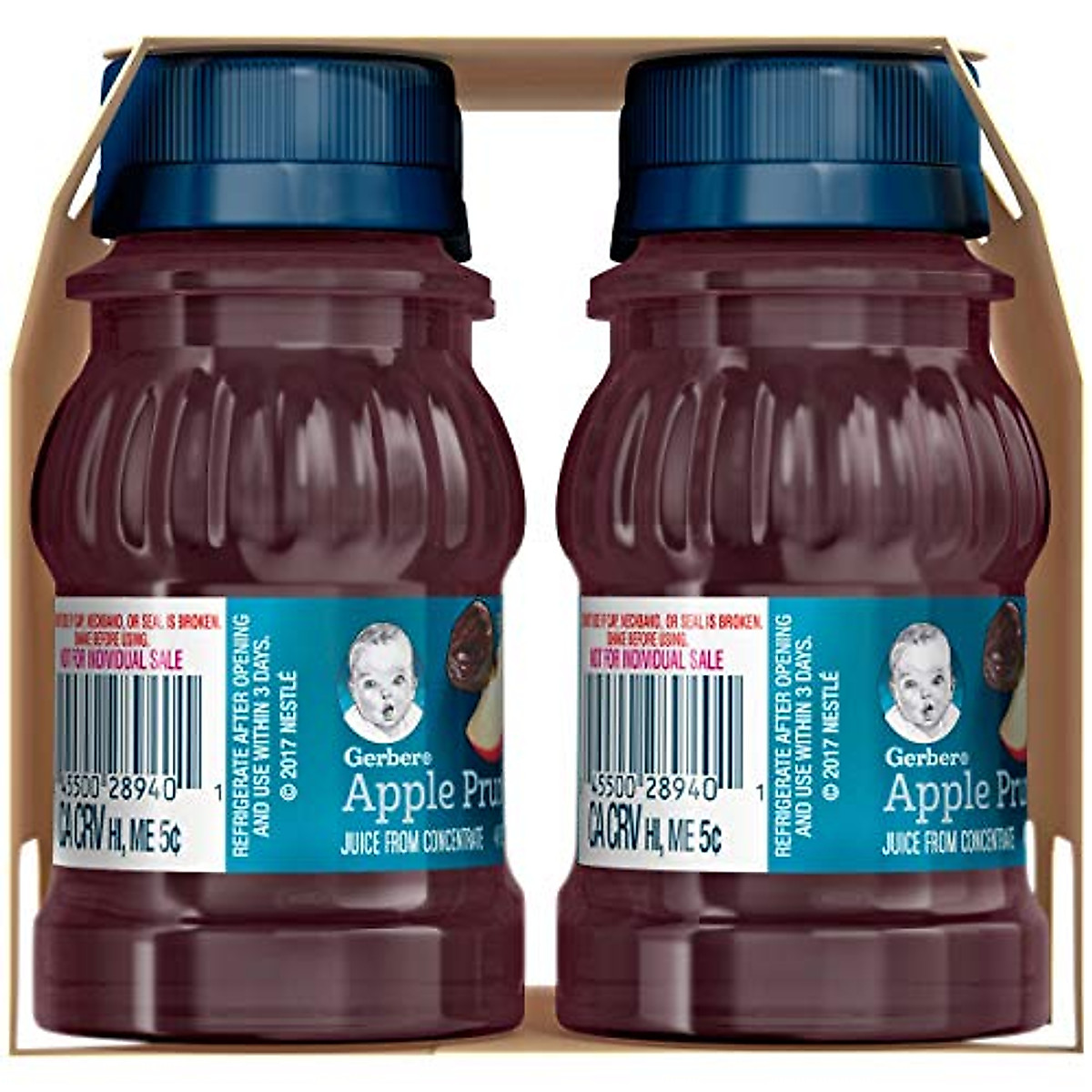 Gerber 100% Juice Apple Prune, 4 Fl Oz (Pack of 24)