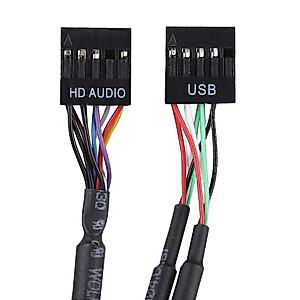 5.25 Inch Front Panel USB Hub with 2 x USB 3.0 Ports & 2 x USB 2.0 Ports & 1 x HD Audio Port 19 Pin Extension Front Panel Card Reader Support WinXP/2003/VISTA/2008/Windows 7/WIN8