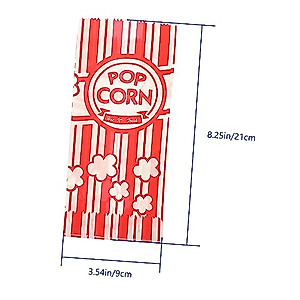 ULTECHNOVO 100pcs Popcorn Popcorn Packaging Bag Sweets Snacks Mini Gift Box Paper Food Trays Snacks Holders Container Popcorn Treat Boxes Popcorn Holders Cups Individual Popcorn Bags Portable