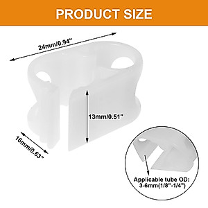 Uenhoy 20 Pcs Plastic Tubing Clamps, Small Hose Shut Off Clamps for 1/8" - 1/4" Tube O.D., Water Flow Control Hose Clip Laboratory Pinch Valve