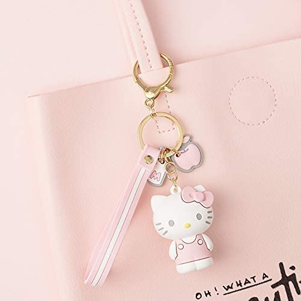 2pcs My Melody + Hello Kitty,Cute Kawaii Accessories Anime Keychain Cartoon Keychain Keyring Key Purse Handbag Car Charms