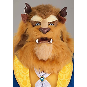 Plus Size Beast Costume | Adult Disney Beauty and The Beast Mouth Mover Full Head Mask | Blue Dance with Belle Outfit 5X
