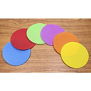 PENTA ANGEL Spot Markers 24Pcs Round Floor Spots Carpet Mark Circles Sitting Dots for Teachers Classroom Preschool Kindergarten Elementary for Training and Drills, 4 Inch