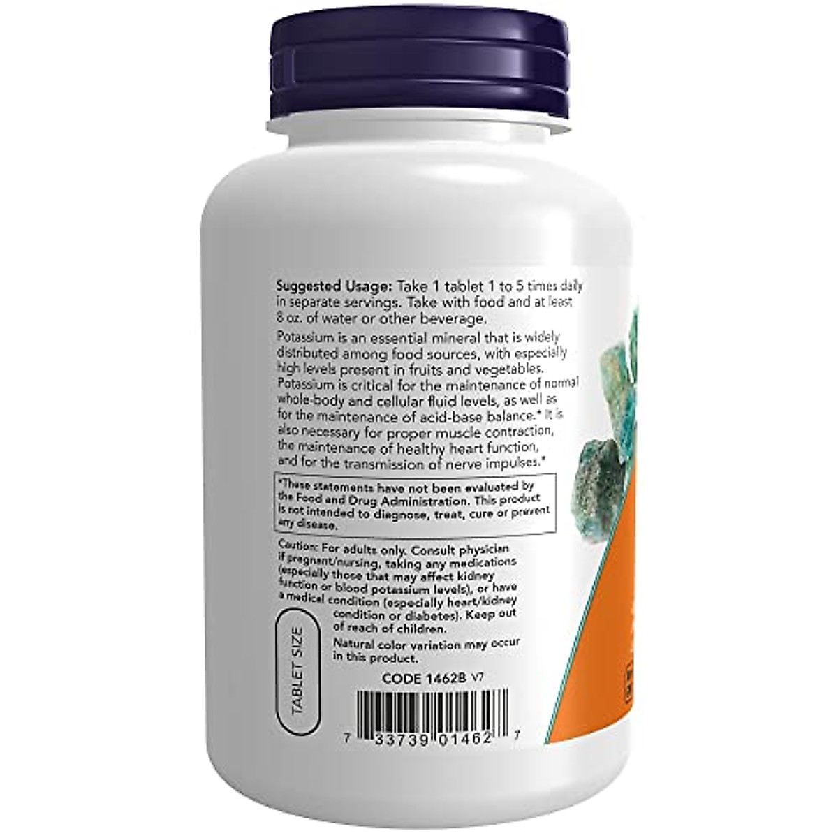 NOW Supplements, Potassium Gluconate 99mg, Easier to Swallow, Essential Mineral*, 250 Tablets