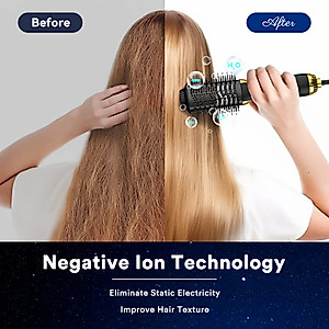 Professional Blow Dryer Brush, Hair Dryer Brush for Women, 1000W Hot Air Brush with 60MM Oval Barrel, Lightweight One-Step Hair Dryer and Volumizer for All Hair Types