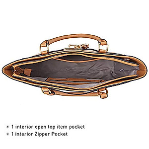 Women's Handbag Large Top Belted Padlock Shoulder Bag Tote Satchel Purse Hobo Bag for Work (Camel)