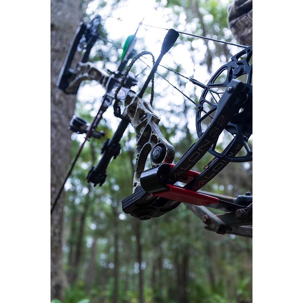 My Bow Buddy Regular Hang-On Buddy Tree Stand Bow Holder | Steel Bow Holder for Tree Stand with Rubber Grip | Works as a Compound or Crossbow Stand | Bow Holder Archery Stand with Quick Attach Knobs