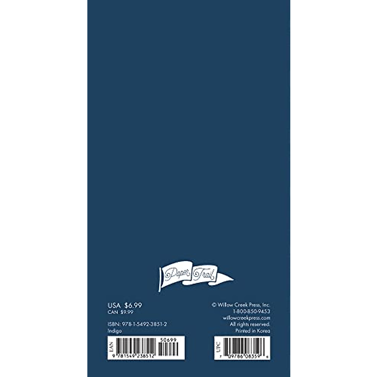 Willow Creek Press Indigo 2-Year January 2024 - December 2025 Monthly Pocket Planner (3.5" x 6.5")