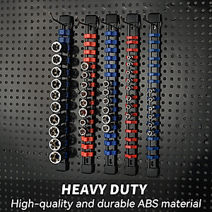 Reniteco Socket Organizer Drive ABS Tools-Socket Holder, Premium Quality 9 Pieces Holders Kit 1/4-Inch x 48 Clips, 3/8-Inch x 45 Clips, 1/2-Inch x 36 Clips