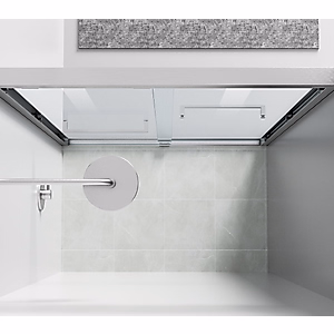 Elegant Kitchen and Bath SD303-6076BNK Semi-Frameless Shower Door 60 x 76 Brushed Nickel