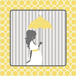 Creative Converting 16 Count 3-Ply Mod Baby Shower Lunch Napkins, Yellow/Gray