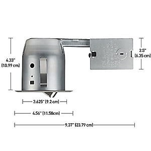 4" Die-Cast Swivel Square Trim Recessed Lighting Kit, Brushed Nickel, Easy Install Push-N-Click Clips, 3.88" Hole Size,90039