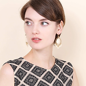 Bohemian Multi Beads Tassel Chandelier Dangle Drop Earrings for Women