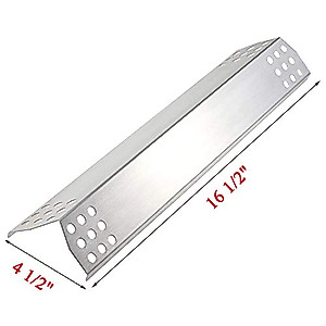 Adviace Replacement Flame Tamers for 720-0787D, 720-0953, 720-0819 BBQ Gas Grill Models, Set of 3 Stainless Steel Burner Covers Heat Plate Shields Replacement