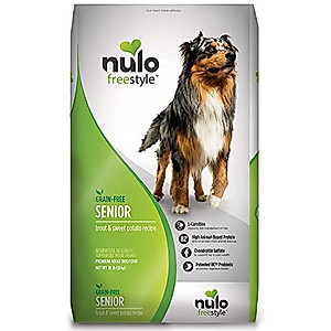 Nulo Senior Grain Free Dog Food With Glucosamine And Chondroitin (Trout And Sweet Potato Recipe, 11Lb Bag), Model:Senior Trout & Sweet Potato