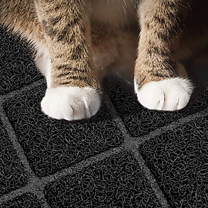 Niubya Premium Cat Litter Mat, Litter Box Mat with Non-slip and Waterproof Backing, Litter Trapping Mat Soft on Kitty Paws and Easy to Clean, Cat Mat Traps Litter from Box
