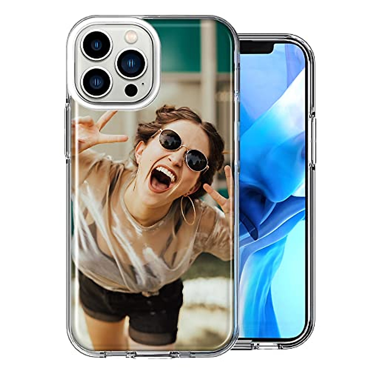 Personalized Custom Double Layered Phone Case for Apple iPhone 13 Pro Max 6.7 inch ONLY - Design Your Own Perfect Custom Picture Photo Case