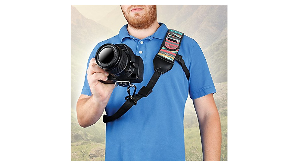 USA GEAR Camera Sling Shoulder Strap | Comfortable & Secure Camera Access