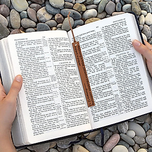 20 Pieces Christian Gifts Bible Bookmark Inspirational Book Markers Religious Gifts Christian Leather Bookmark Scripture Church Supplies Christmas Reading Reward, 20 Styles (Brown)