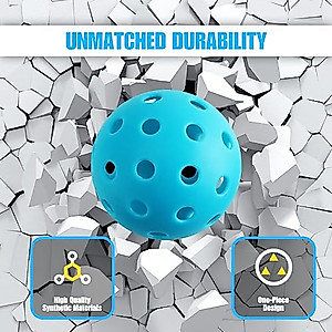 USAPA Approved Outdoor Pickleball Balls - 16 Pcs High-Bounce Balls with 40 Holes for Superior Durability | Tournament-Quality Set in 4 Bright Colors with Convenient Mesh Bag