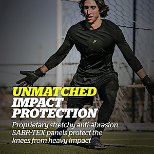 Storelli BodyShield Goalkeeper Leggings 3, High-Impact Protection, Sweat-Wicking, UV-Resistant Athletic Bottoms for Soccer & Heavy-Duty Sports | Black | Extra Large