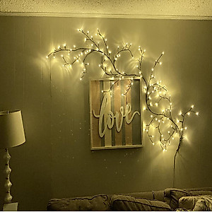 NIDISETPJAS Enchanted Willow Vine Lights with Remote, Christmas Swags Decorations Indoor Room Decor, 18 Branches 144 LEDs Lighted Willow Vine Lights for Walls Bedroom Home Decor