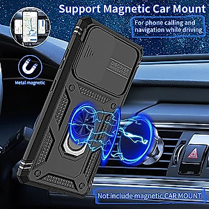 IYTRRYH for Samsung Galaxy S23 Ultra Case Compatible with Magnetic Wireless Charging with Screen Protectors, S26 Ultra Case Built-in Kickstand Ring Military Grade Drop Protection Shockproof Pink