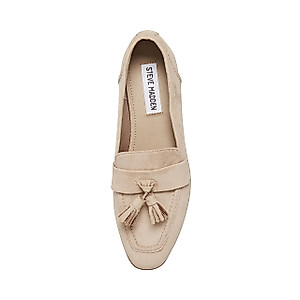 Steve Madden Womens Colorado Faux Suede Flat Loafers Tan 10 Medium (B,M)