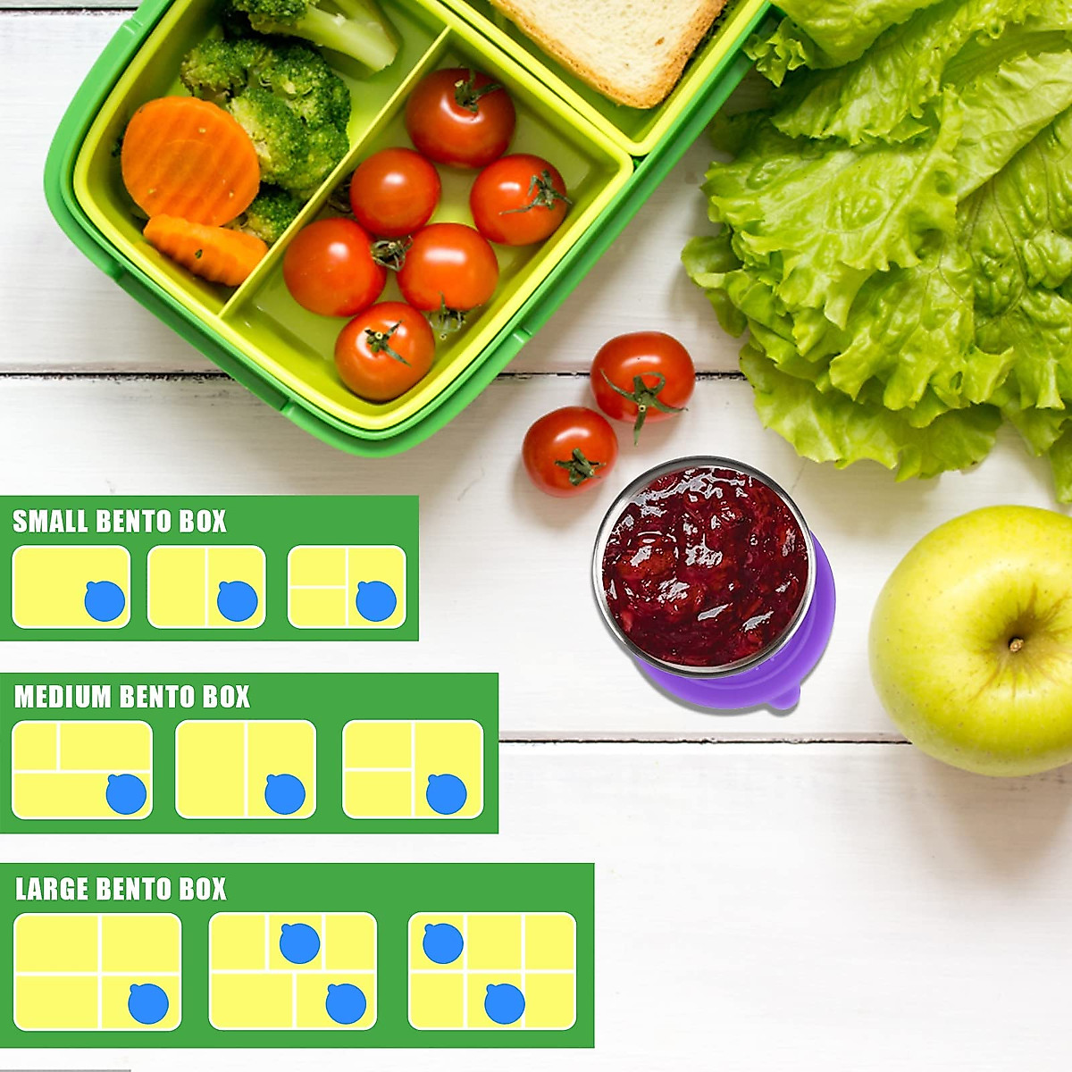 EFOBO 6 Piece 2.4oz Salad Dressing Container To Go, Reusable Small Containers with Lids, Fits in Bento Box for Lunch, Stainless Steel Leakproof Condiment Cup, Easy Open, Dipping Sauce Cups