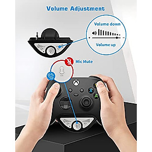 OLCLSS Bluetooth Headset Adapter for Xbox Controller, Xbox One Headset Adapter, Xbox Mic Adapter for Xbox One/One S/X/Elite 1/ Elite2/ Series S/X Controller