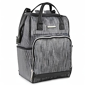 Bananafish Diaper Bag - Multi-Function Design Nappy Bag for Baby Care or Travel - Carry or Wear as Backpack - Large Capacity in Trendy, Stylish Design, Dark Grey