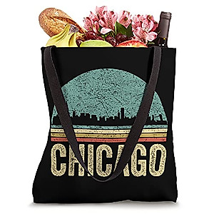 Vintage Retro Chicago Souvenir Outfit Skyline Chicago Tote Bag