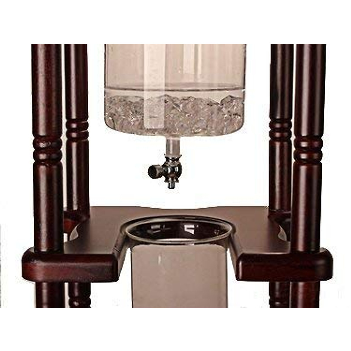 Nispira Cold Brew Drip Tower Iced Coffee Maker Glass Wooden Stand 25 Cups