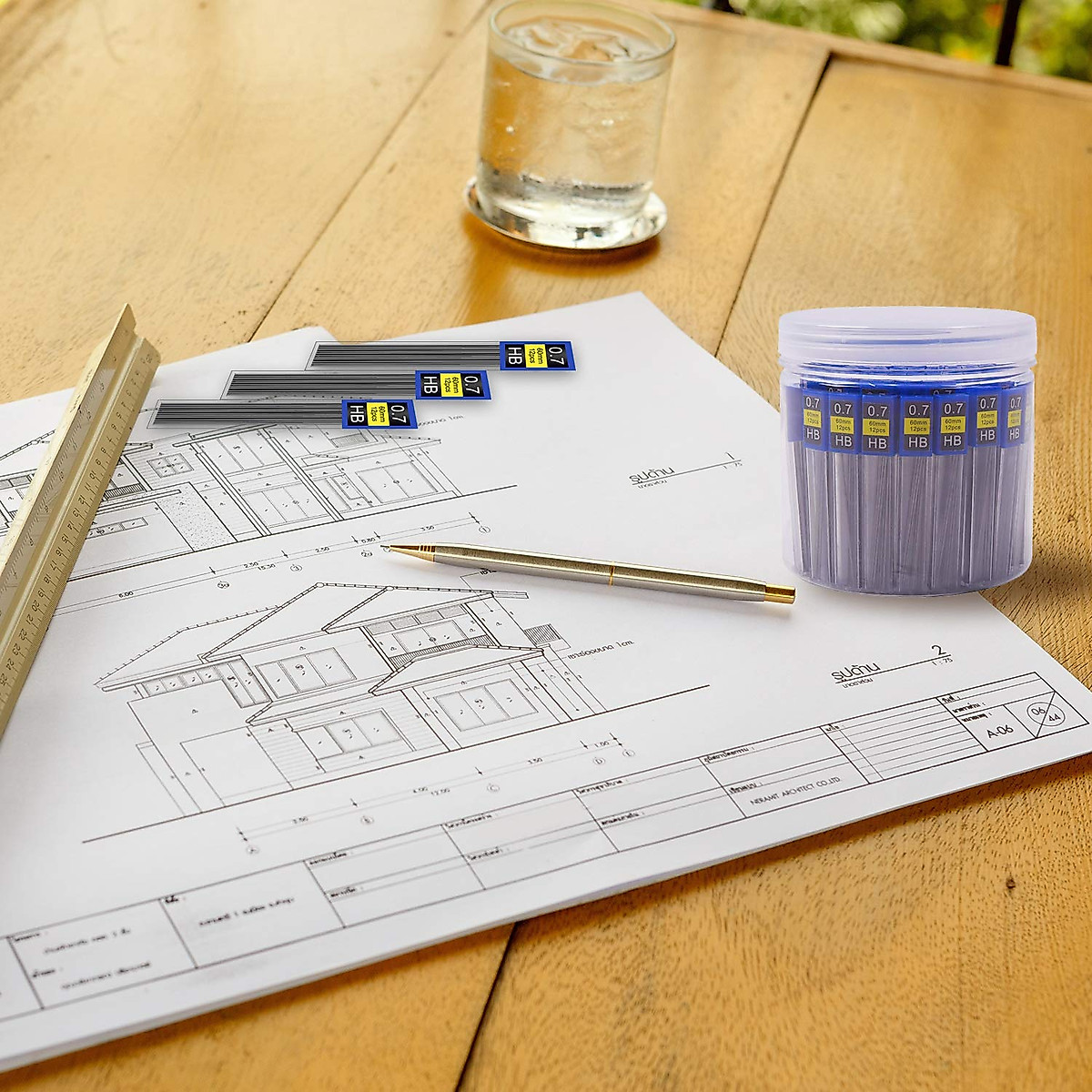 Morepack 840 Pieces Lead Refills,0.7 mm HB,Break Resistant Mechanical Pencil Refills,70 Tubes (840 Pieces)